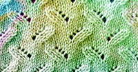 Alternating Leaf Lace Pattern - Hand Knitting Stitches