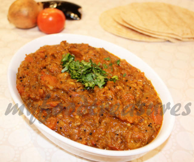 My Food Treasures: Baingan Bartha - Spiced Smoky Eggplant