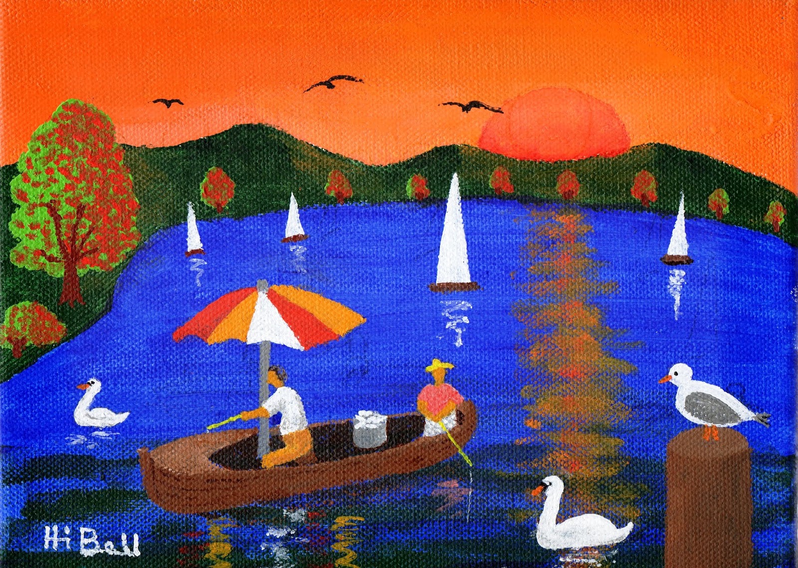 Peinture naïve de Henri J. Bell