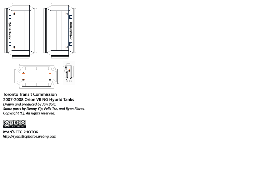 SP. Papel Modelismo: PaperBus 2007 Orion VII NG HEV - Toronto Transit ...