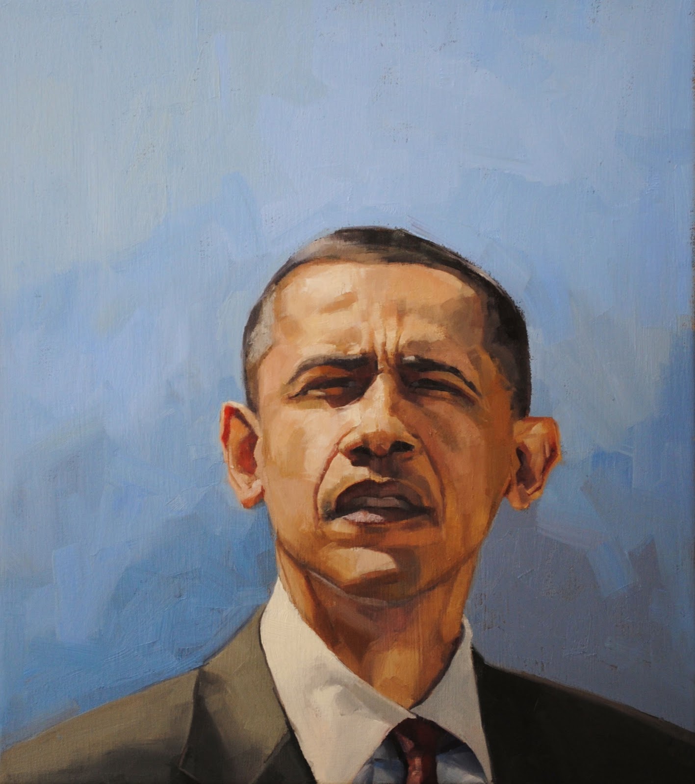 Jean Townsend's Daily Painting: Mugshot 61: President Obama