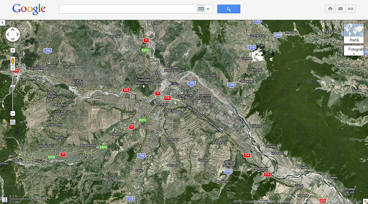 DEFERLĂRI: Oneşti între Google şi Bing Maps, via Gheorghe Gheorghiu-Dej