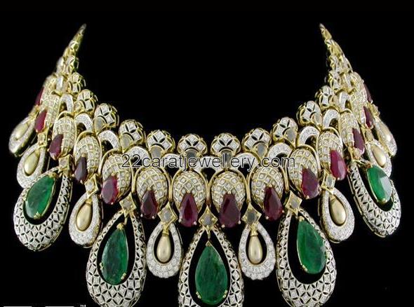 Huge Gemstones Bridal Necklace - Jewellery Designs