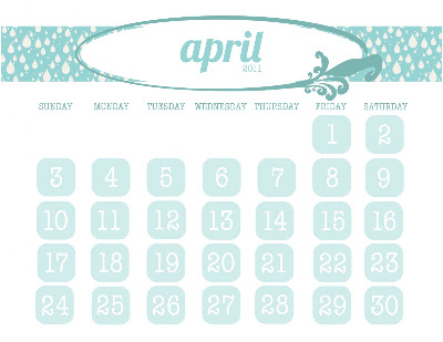LilyGene: April 2011 Calendar - free printable