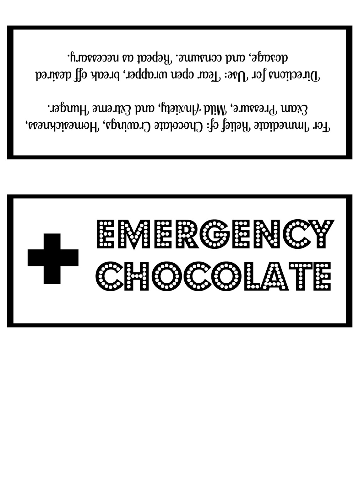 Break In Case Of Emergency Chocolate Clipart