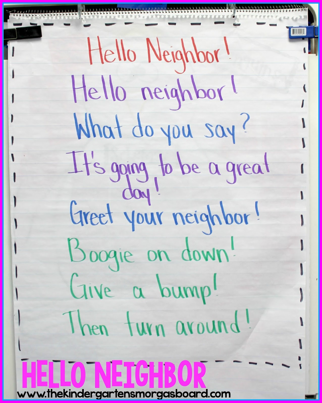 A Kindergarten Smorgasboard Classroom Video: Hello Neighbor Morning ...