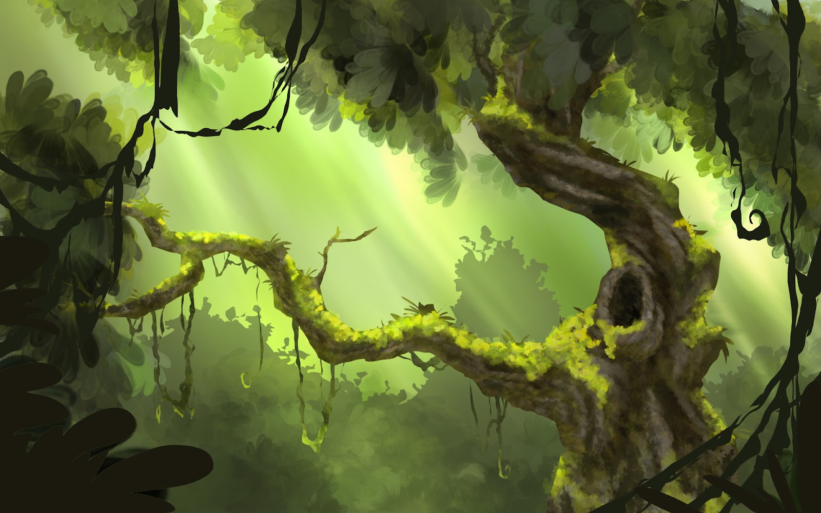 dbcharacters: 2D Paints layered in Maya for Paralax animation