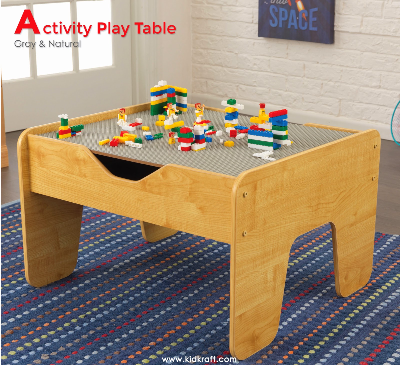 KidKraft Toys & Furniture: NEW! Activity Play Table in Gray & Natural