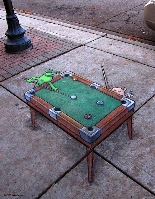 Sluggo characters adventures # 2 by david zinn - sidewalk art
