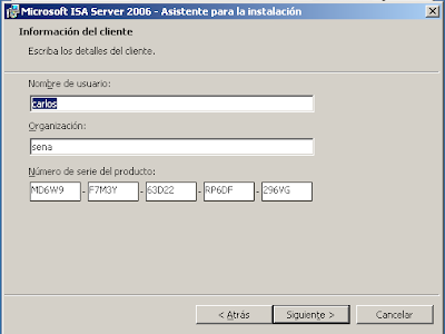 Mundo de Redes: Instalación de ISA Server en Windows Server 2003