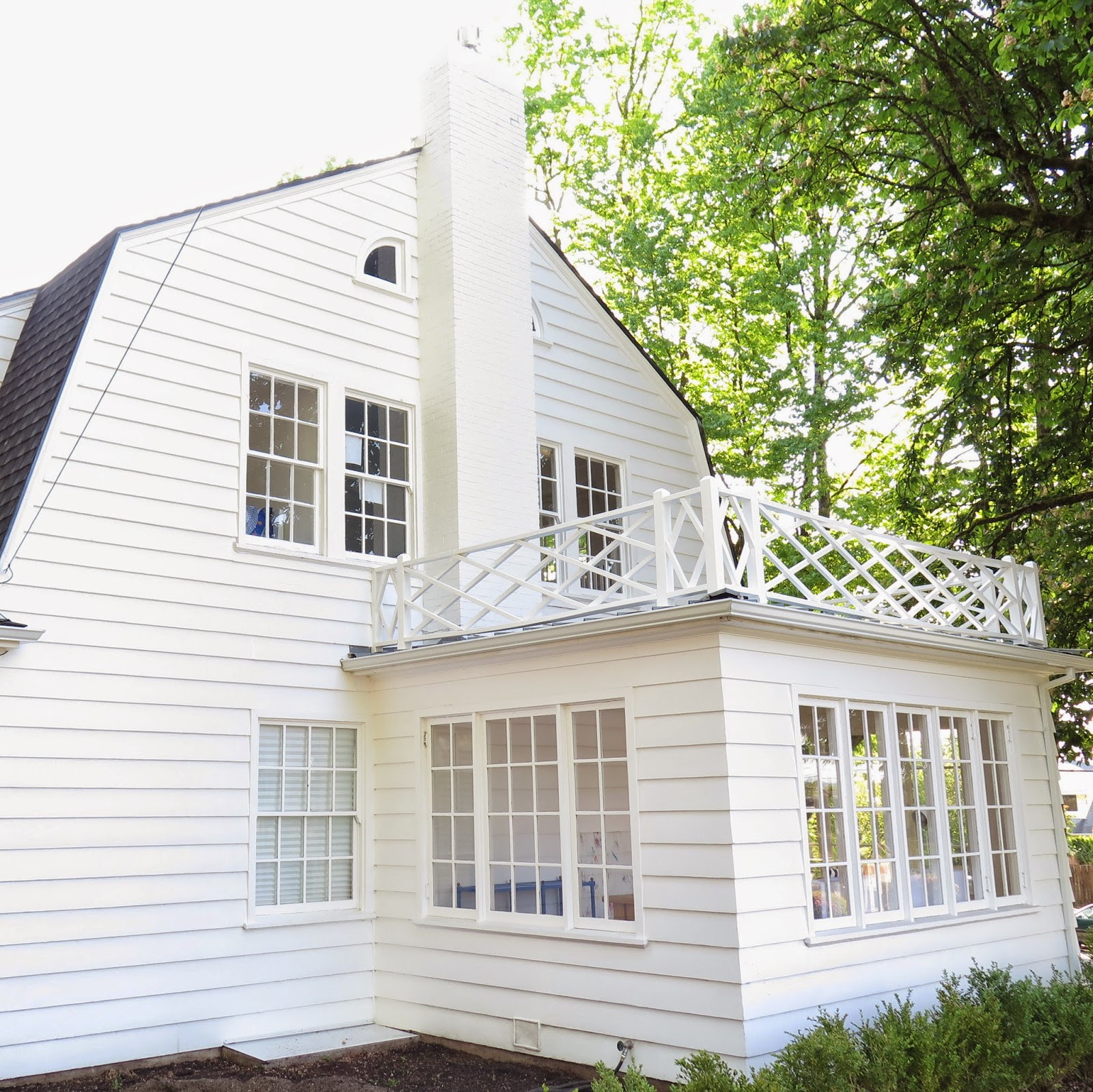 everyday plaid: white house...white fence...