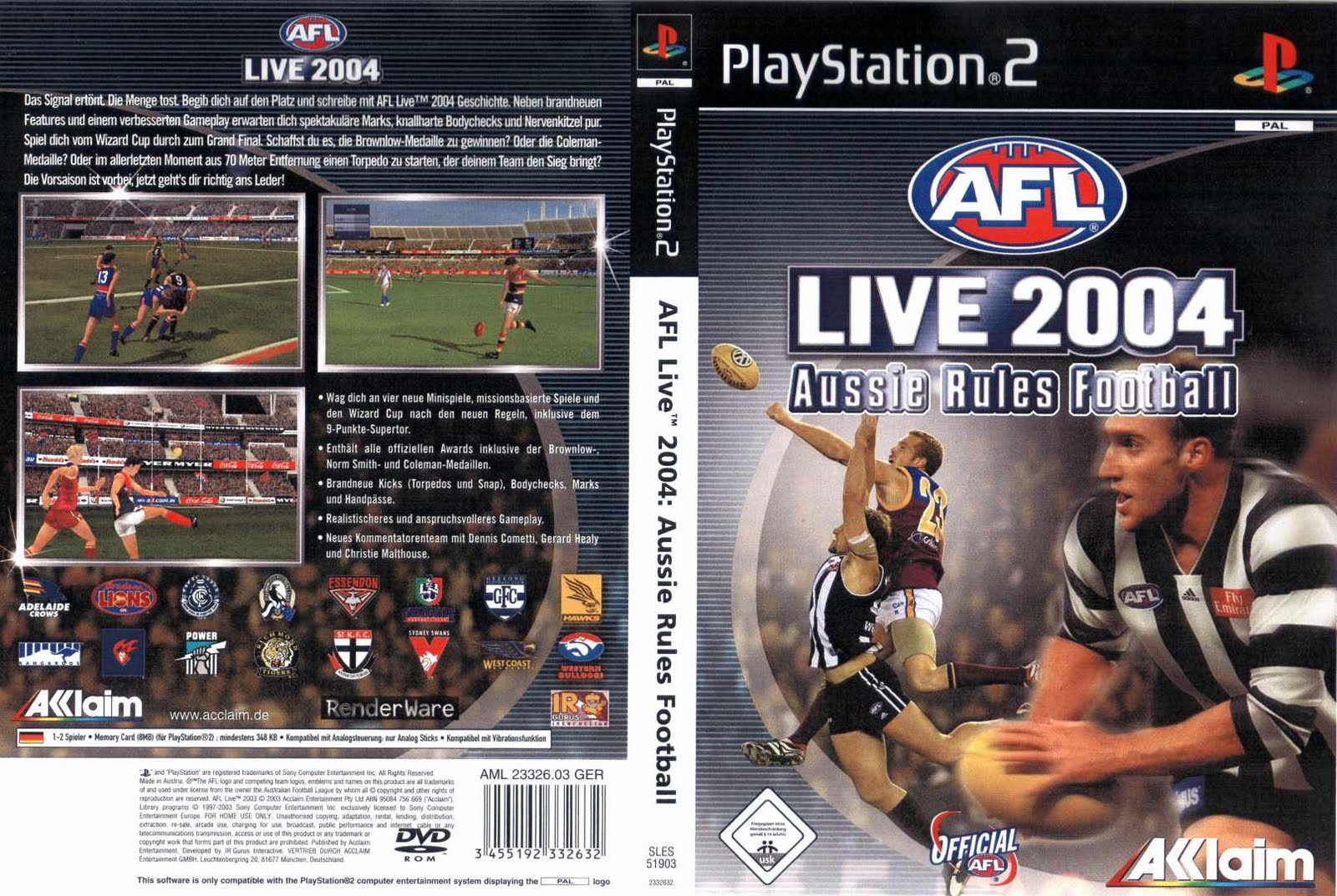 AFL Live 2004 | Game Cover