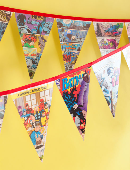 Banderines hechos con comics. Indicaciones. - Ideas y material gratis ...