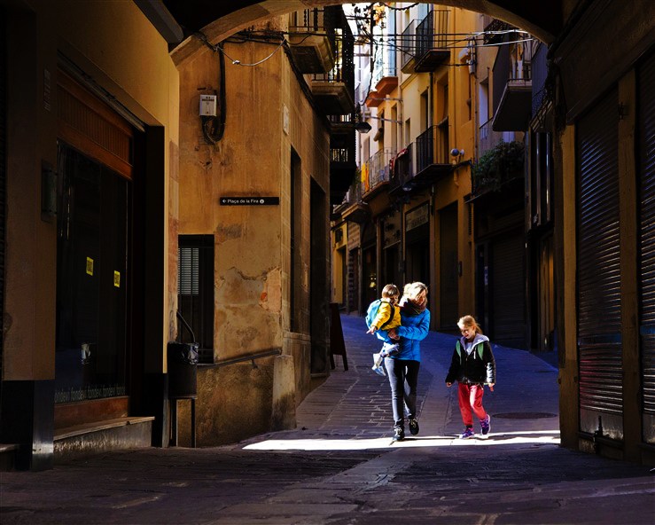 Exploring the streets of Cardona, Spain