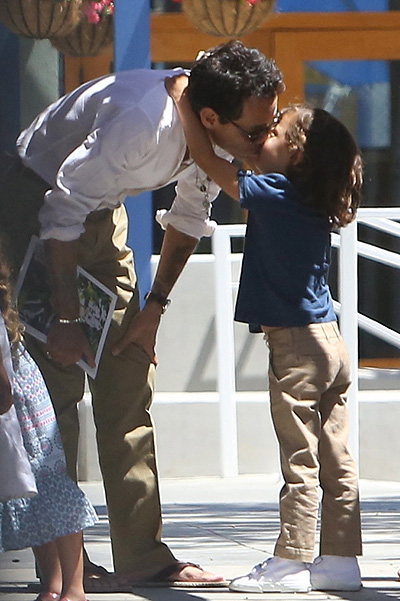 Jennifer Lopez and Marc Anthony at the school festival's daughter