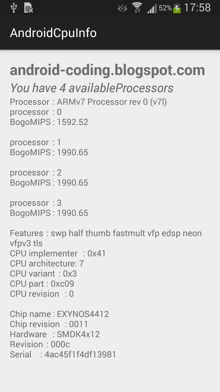 Document image modèle android cpu info aiguille Apporter Appartenir