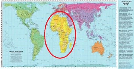The Real Size Of Africa Map