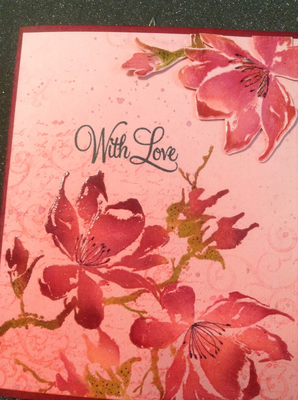 PaperArts Cafe: Embossed Magnolia Card With ColorBox Inks