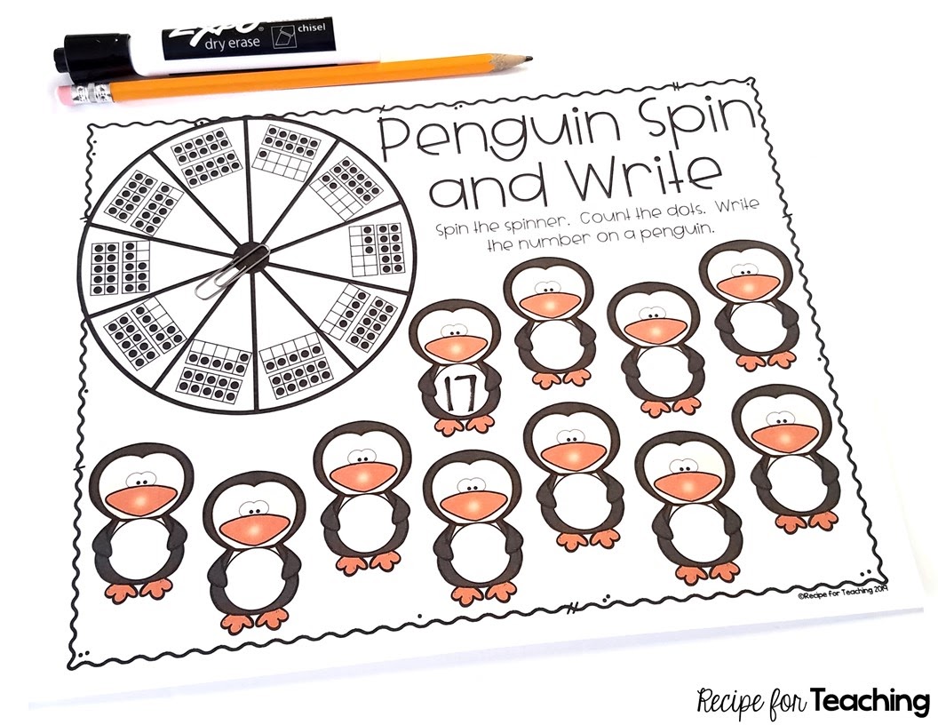 Penguin Spin and Write - Recipe for Teaching