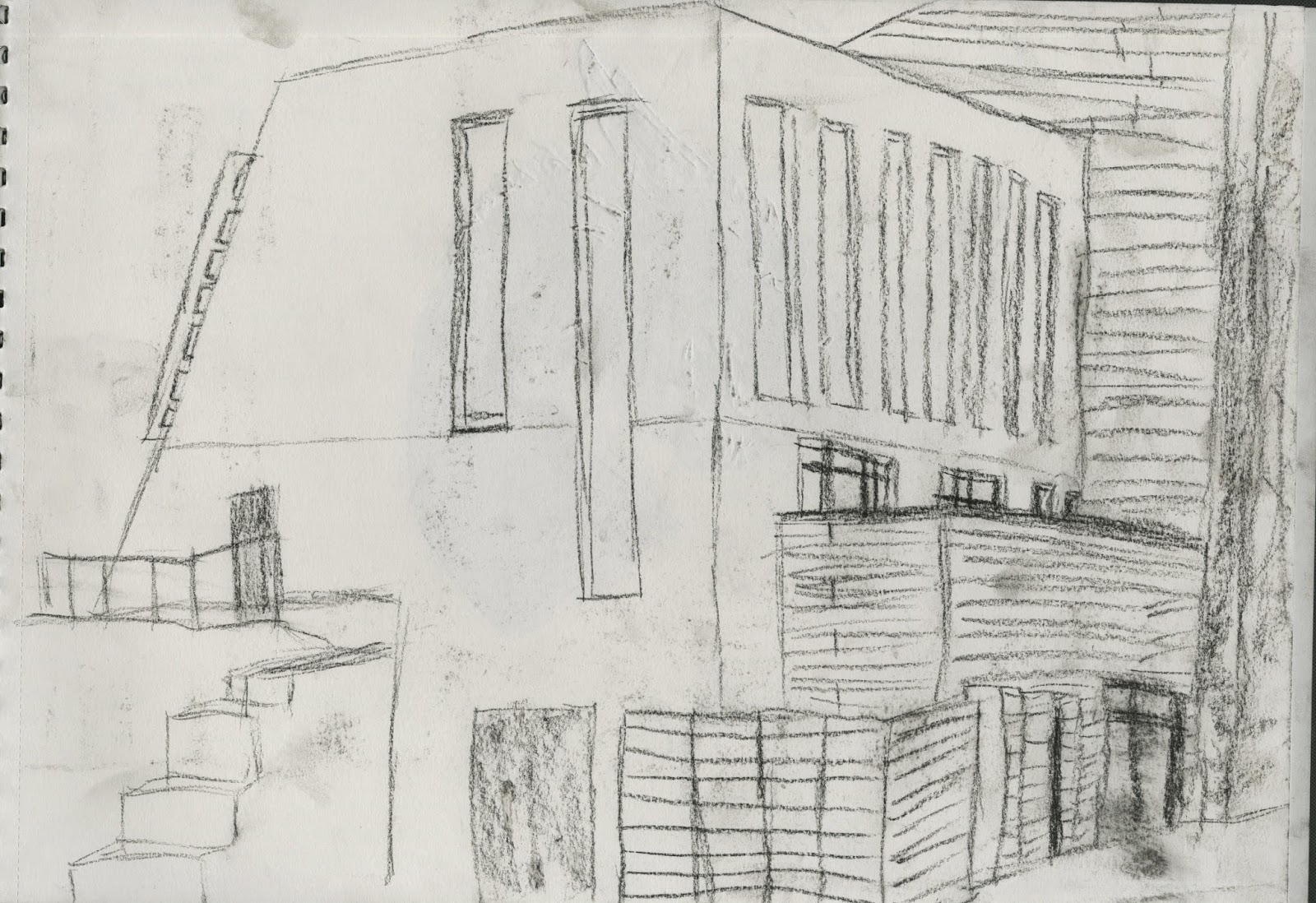 observational drawings - models and architecture: angles in architecture