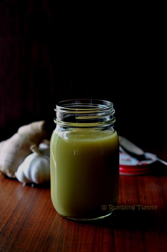 Rumbling Tummy: Ginger and garlic juice
