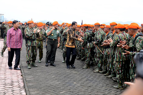 Pasukan Khas Angkatan Udara (Paskhas) Kedatangan Presiden RI | Potret ...