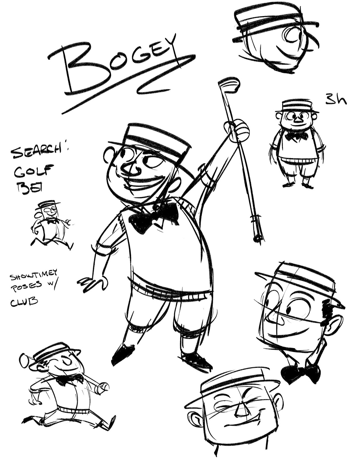 Art of Marco Rivera: Bogey and Mr. Fairway - Walk and Run Animation