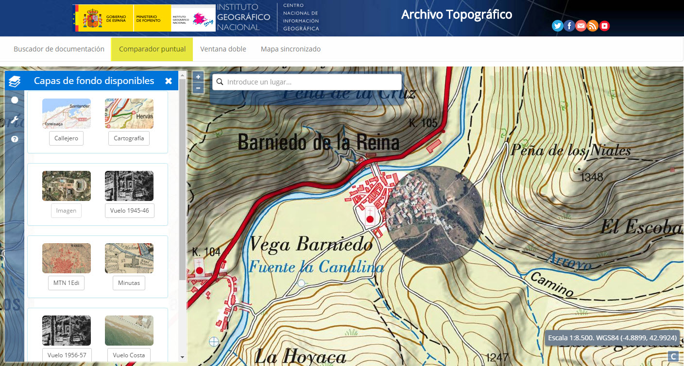 Cartografía Digital: Visualizador de mapas antiguos del IGN.