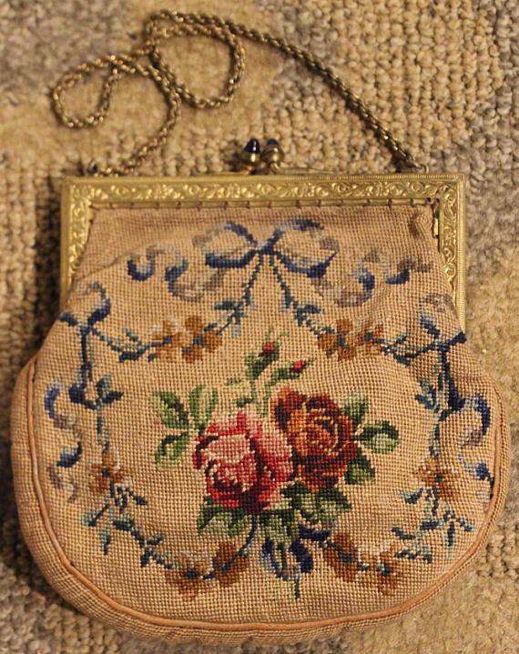 Horse Country Chic: Vintage Needlepoint Handbags