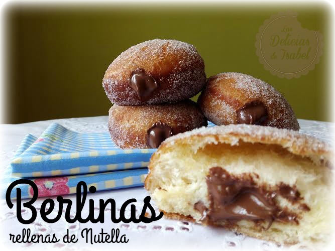 Berlinas rellenas de Nutella | Las Delicias de Isabel