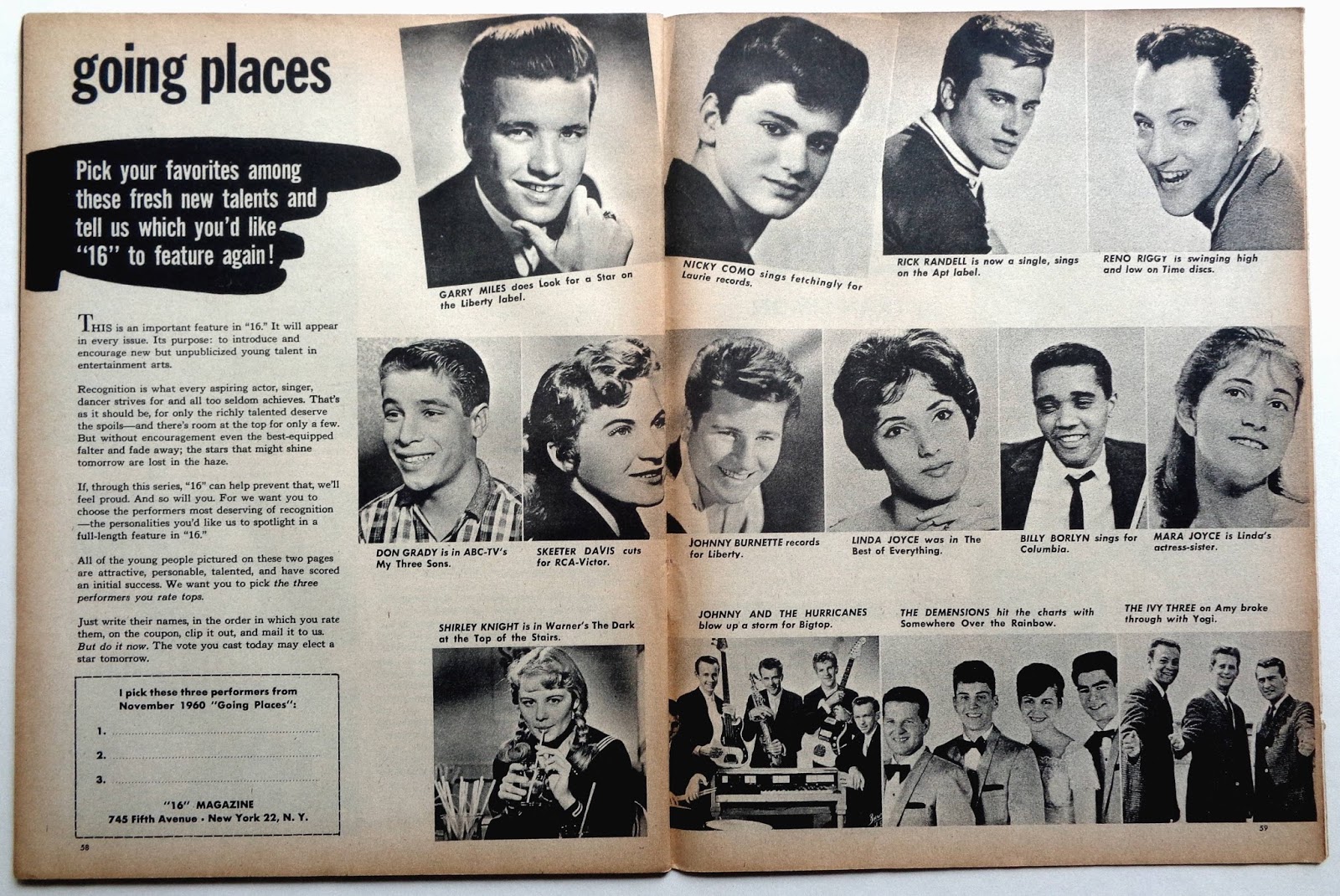 Past Print: 16 Magazine / November / 1960