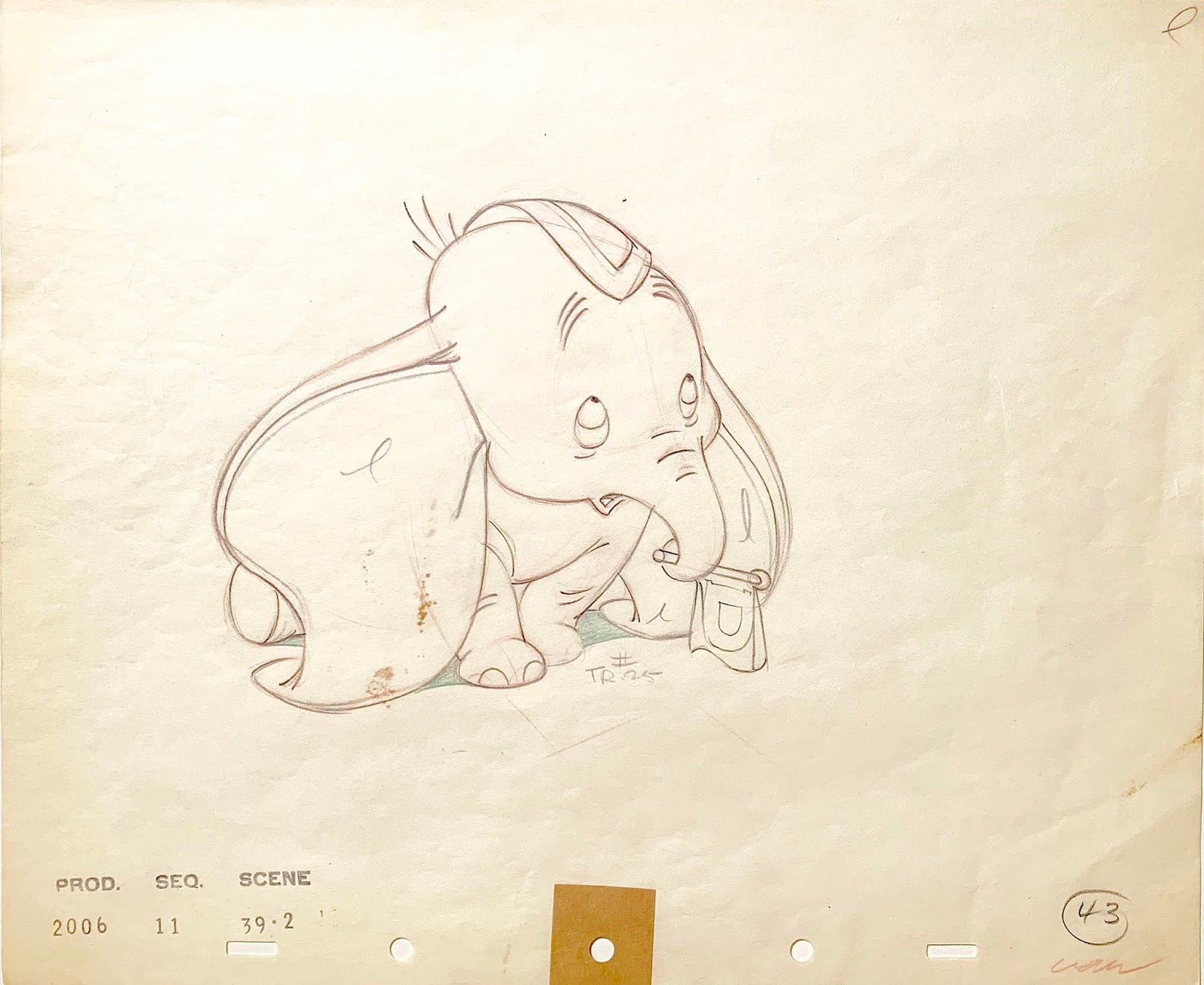 Animation Collection: Original Production Animation Drawing of Dumbo ...