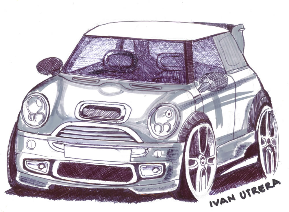 Mini cooper dibujo - Imagui
