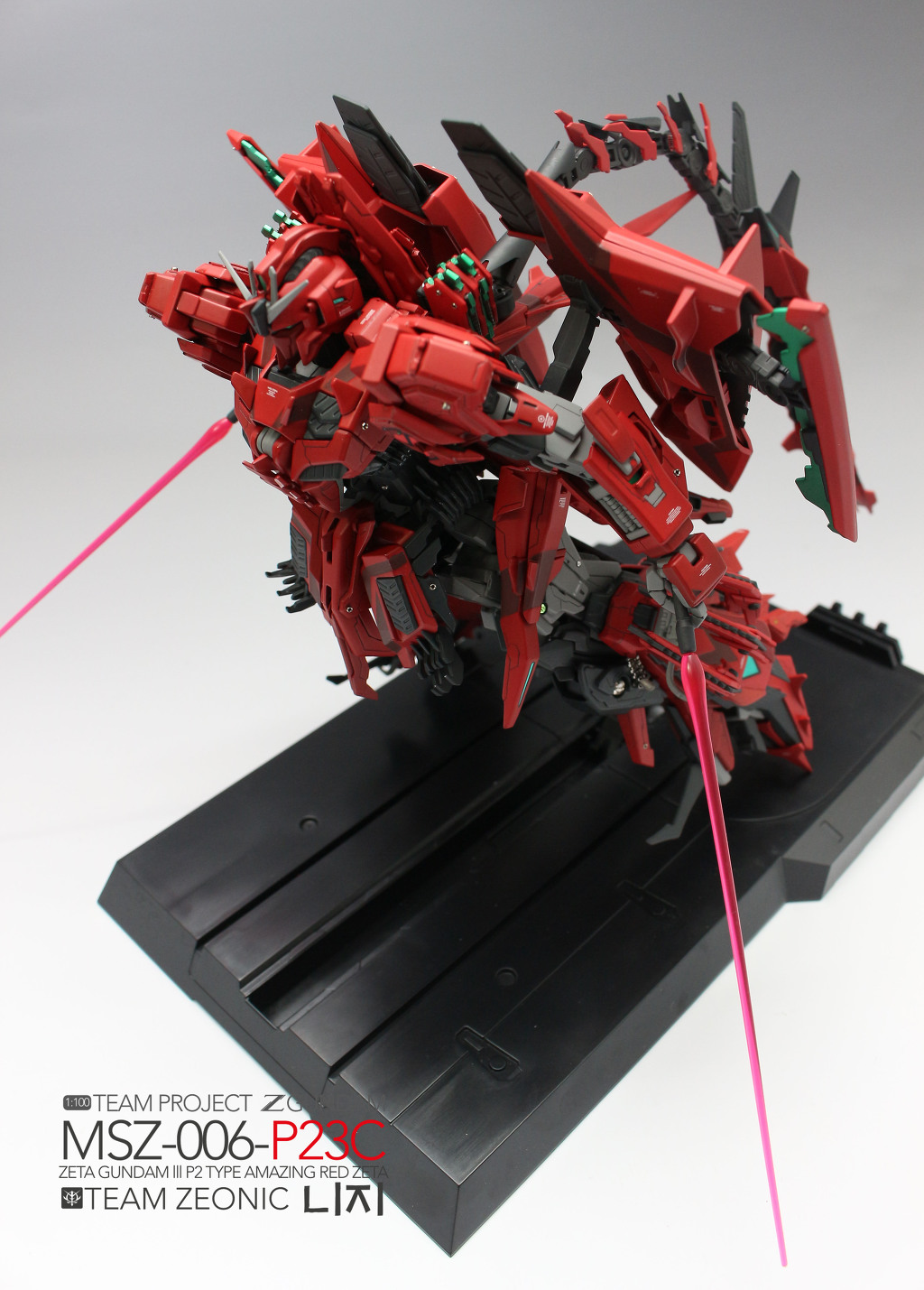 GUNDAM GUY: MG 1/100 MSZ-006-P23C Amazing Red Zeta Gundam - Customized ...