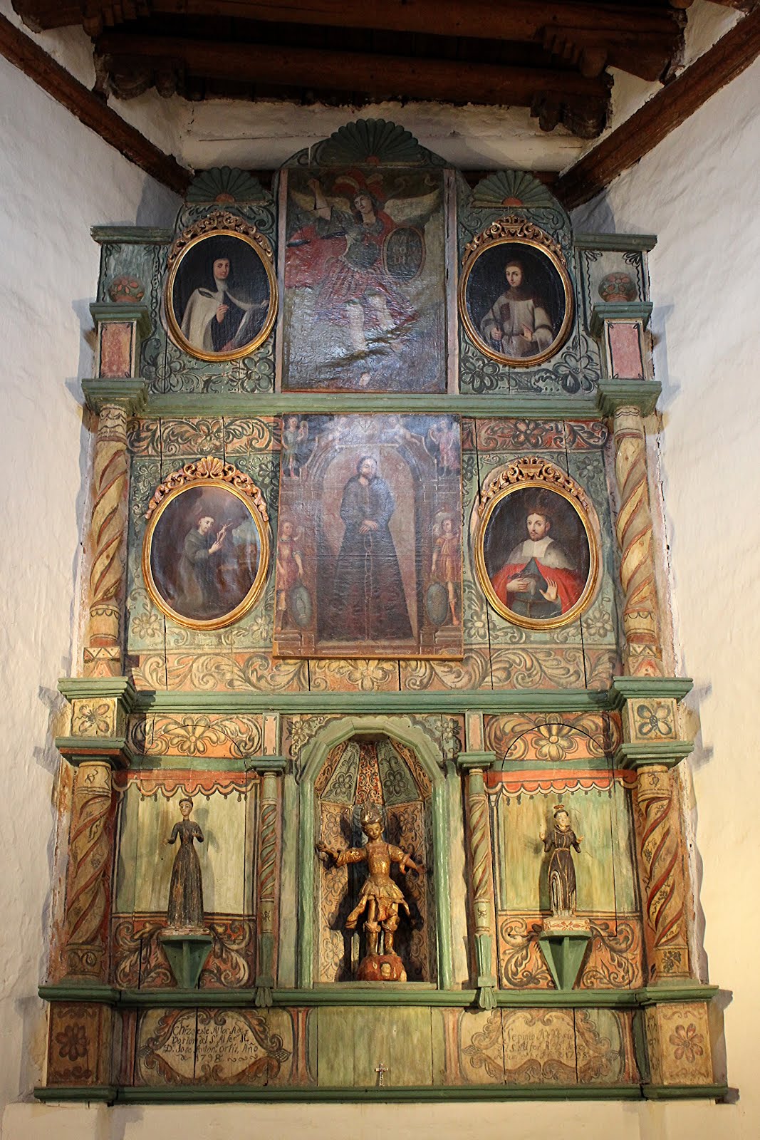 The Spanish Mission Reredos of San Miguel Chapel in Santa Fe, New ...