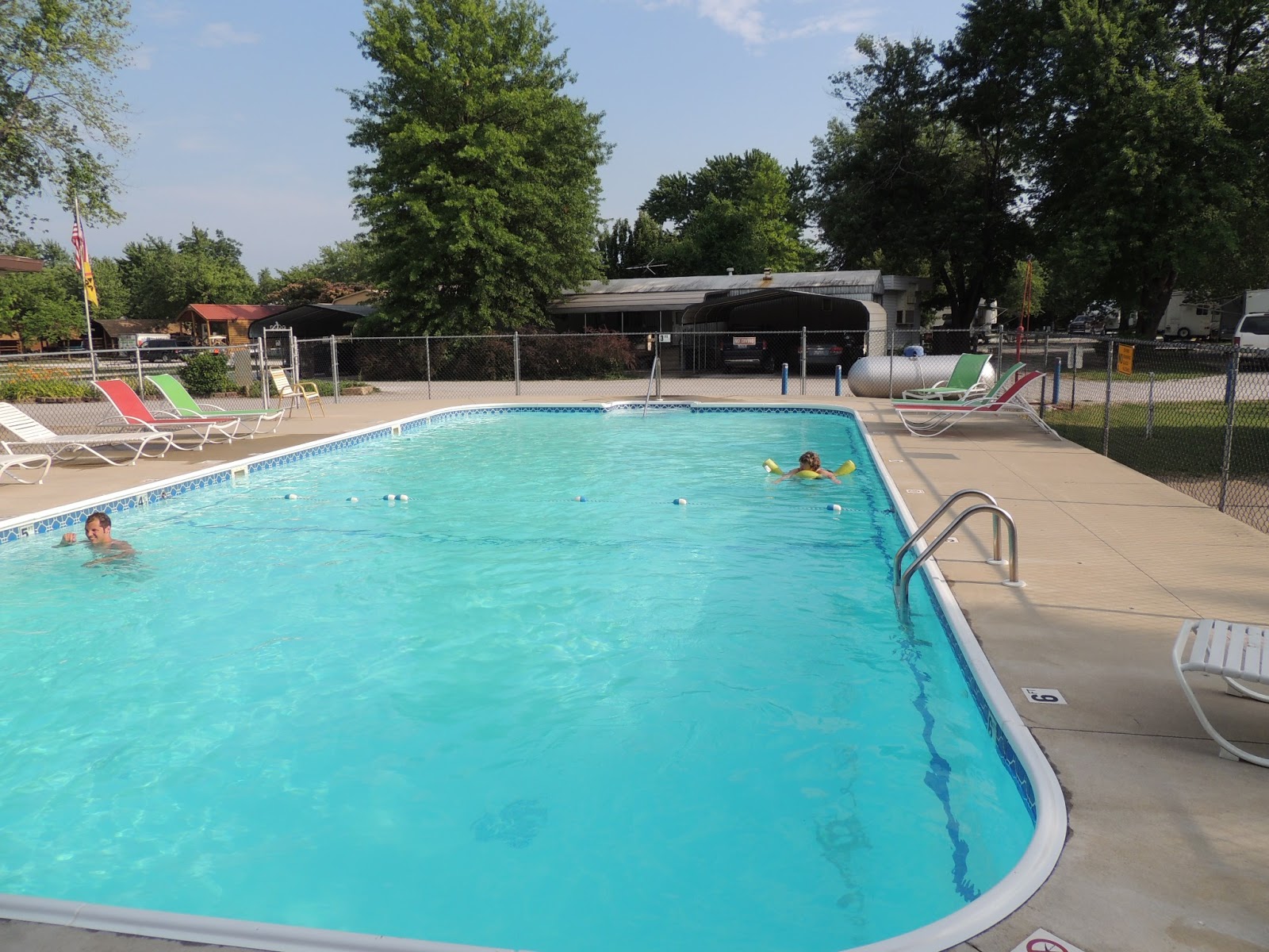 Down The Road A Piece ... in a 5th wheel: At the pool at the RV Park in ...