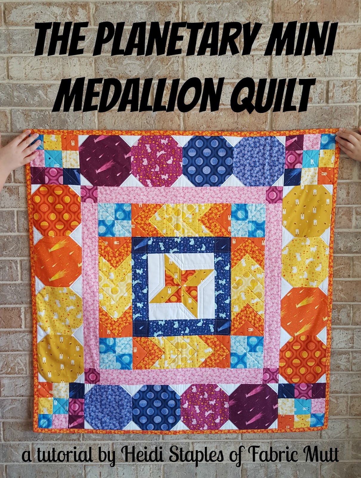 Fabric Mutt: Planetary Mini Medallion Quilt Tutorial (Luna Sol Blog Tour)