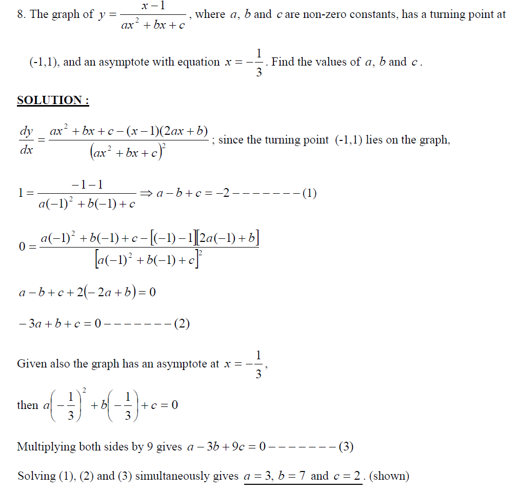A Level JC H2 Maths Tuition - White Group Mathematics