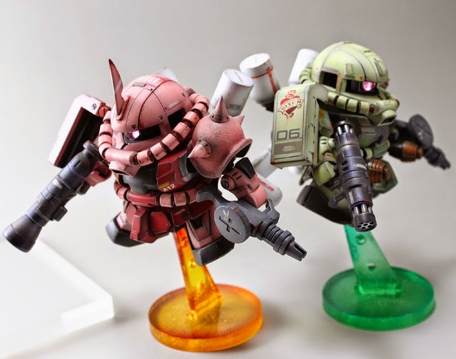 Gundam Family: SD Zaku II Super Back Pack Custom Build