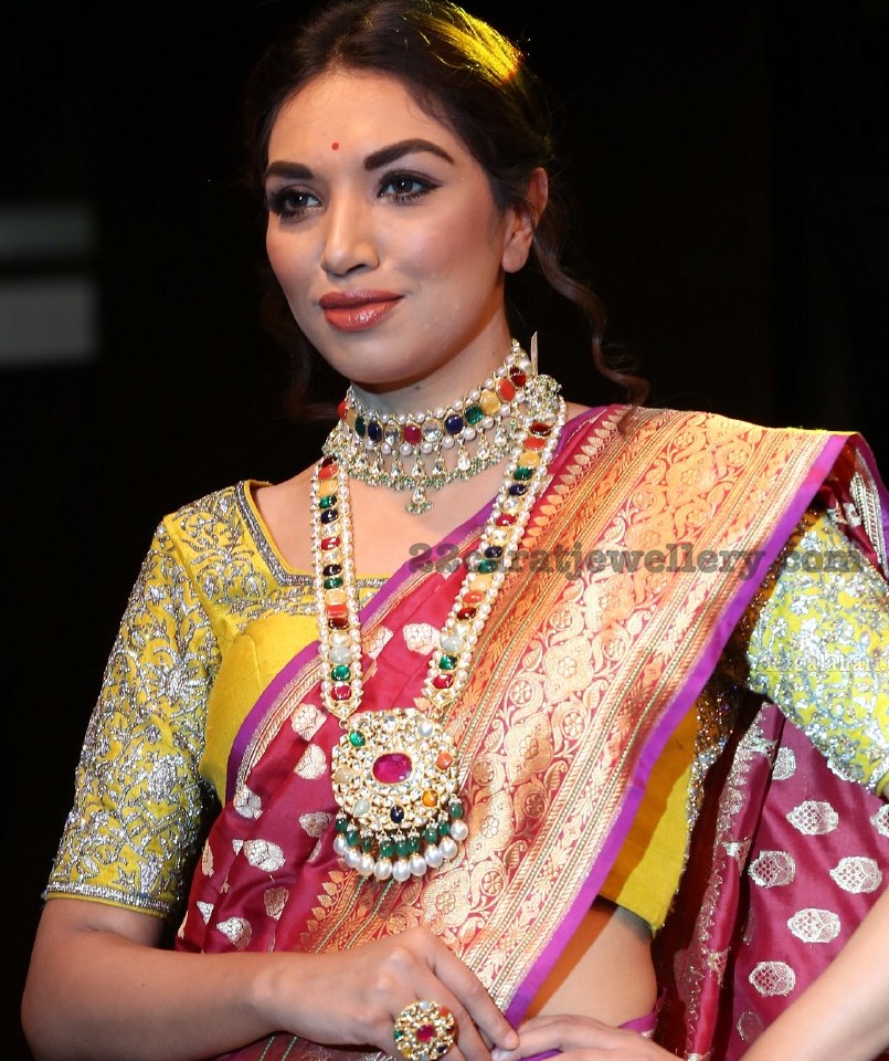 Models Showcasing Heavy Jewellery at Tajkrishna - Jewellery Designs