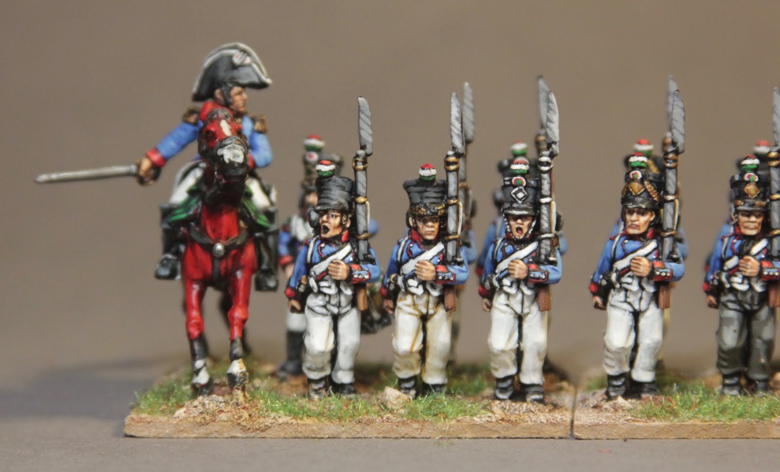Sir Able Brush: 28mm Milan Guard 1813 - Painted Wargames Foundry ...