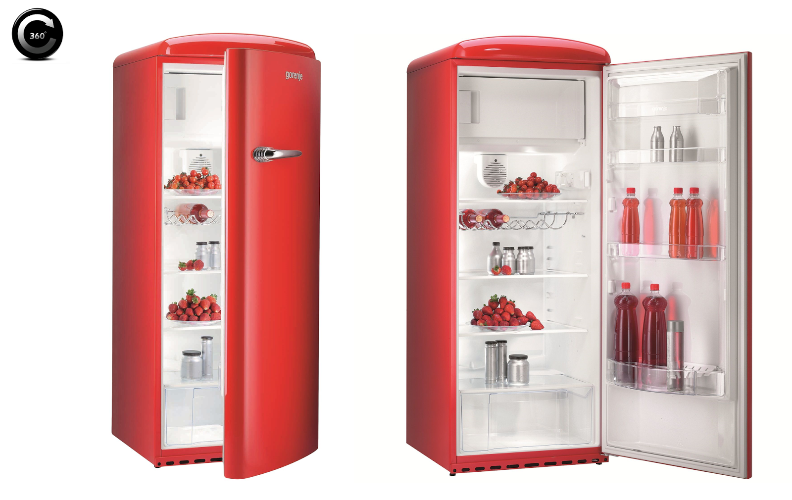 Frigider retro rosu aprins Gorenje RB60299ORD | Compara 360 | Parere ...