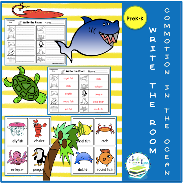 COMMOTION IN THE OCEAN WRITE THE ROOM ~ Book Units by Lynn