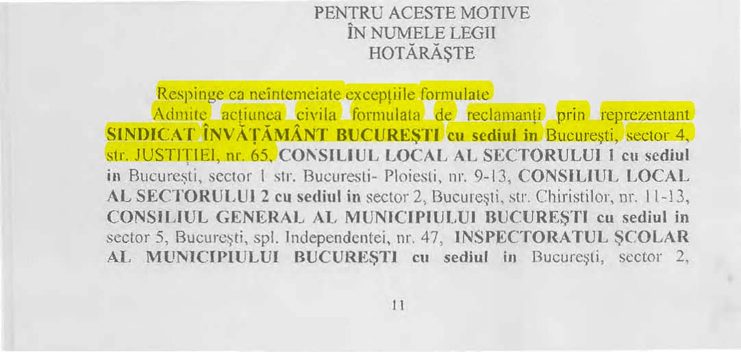 SINDICAT ÎNVĂȚĂMÂNT BUCUREȘTI - SIB