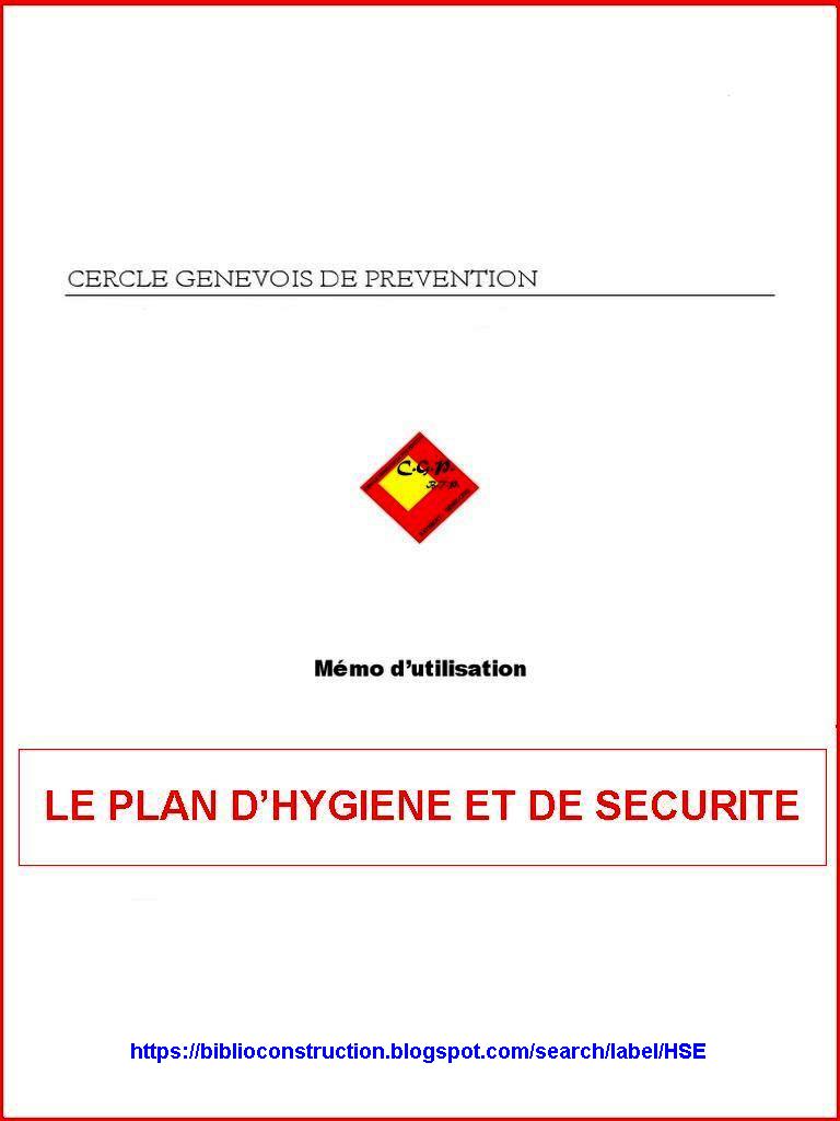 Télécharger gratuitement: LE PLAN D’HYGIÈNE ET DE SÉCURITÉ - Livres et Documents Gratuits Génie ...