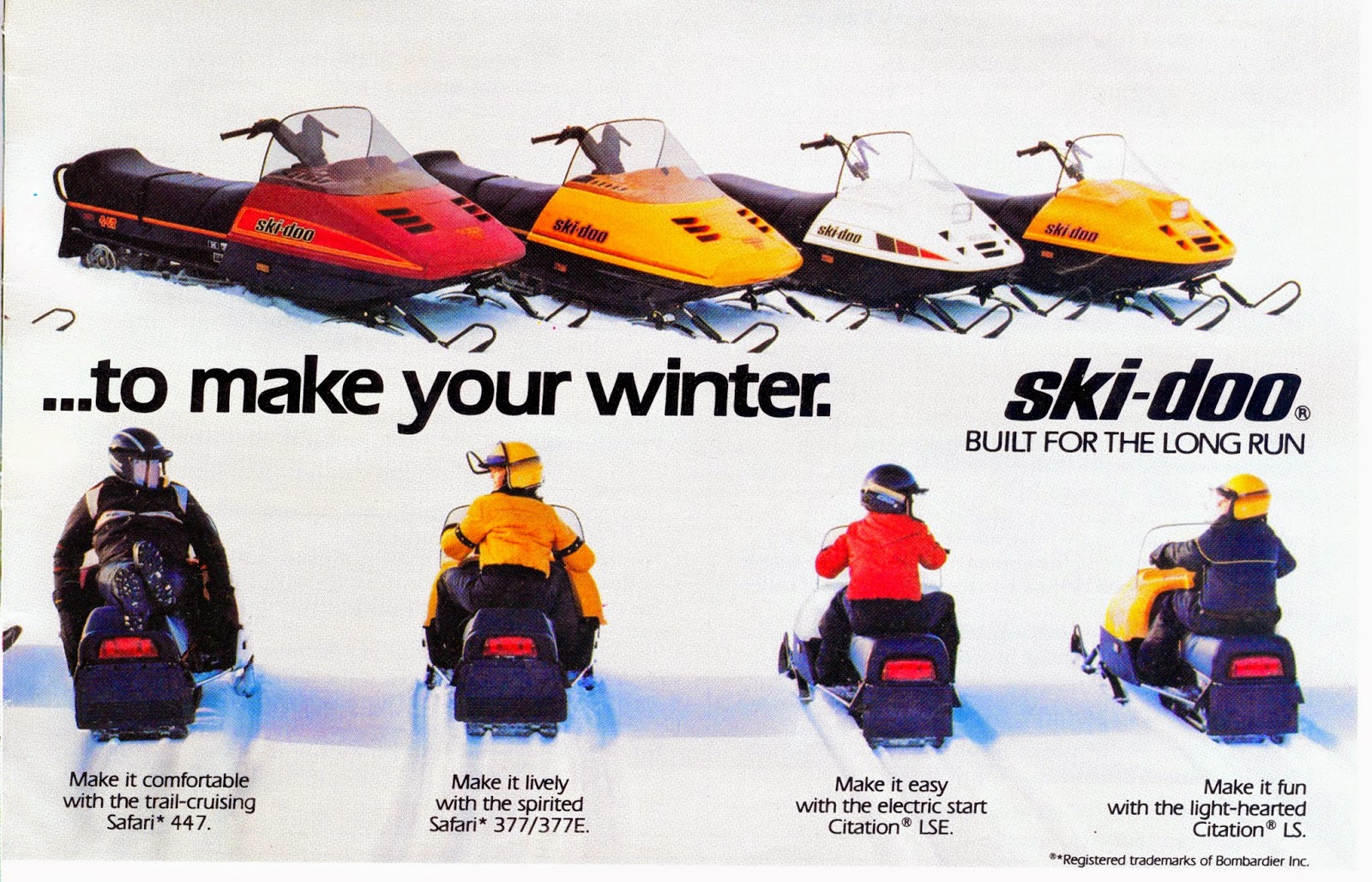 CLASSIC SNOWMOBILES OF THE PAST: THE 1986 SKI-DOO LINE-UP