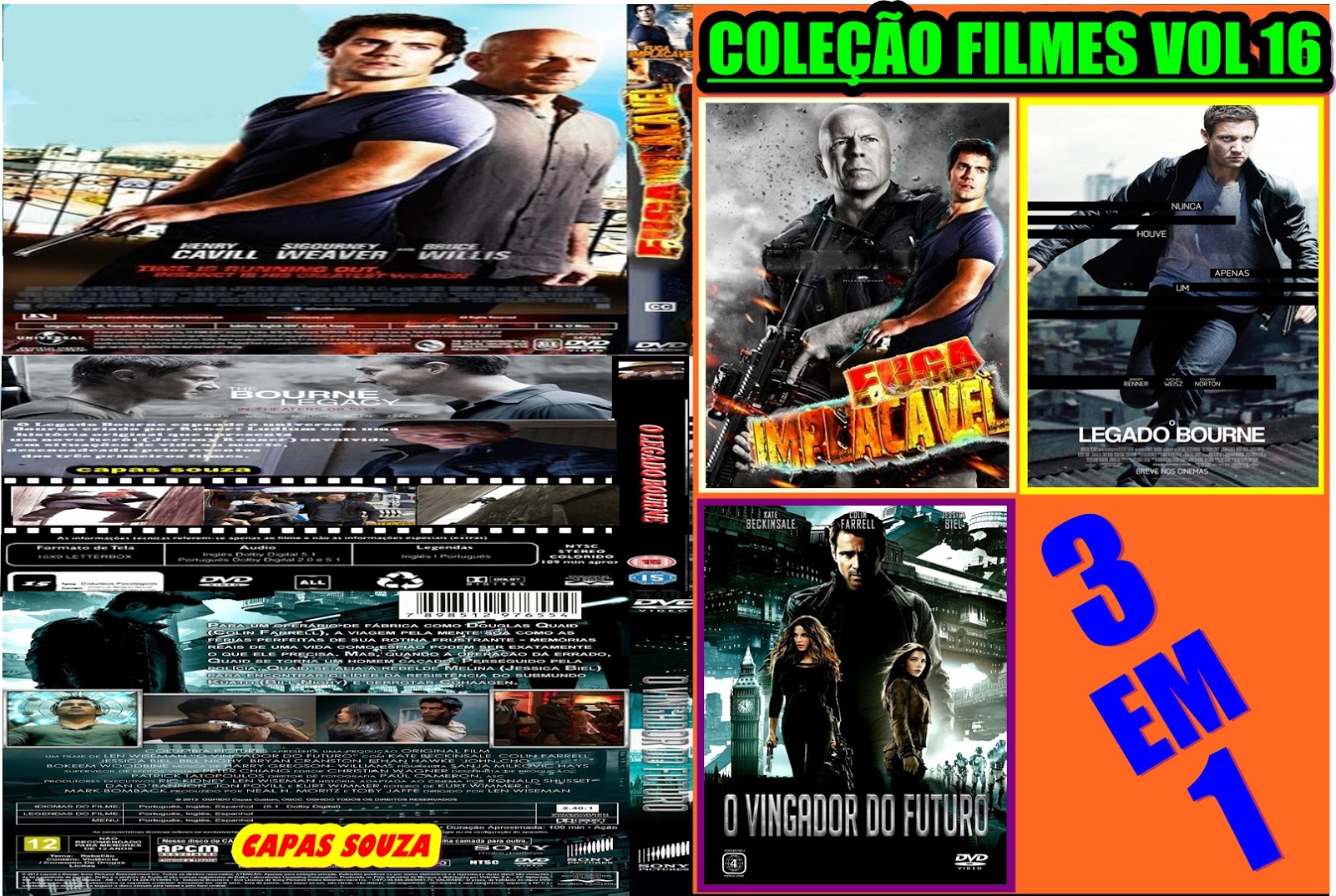 Capas Filmes Ação: Coleção de Filmes - Volume 16