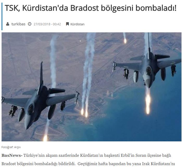 Η τουρκική αεροπορία βομβάρδισε στο βόρειο Ιράκ - σκοτώθηκαν Κούρδοι ...