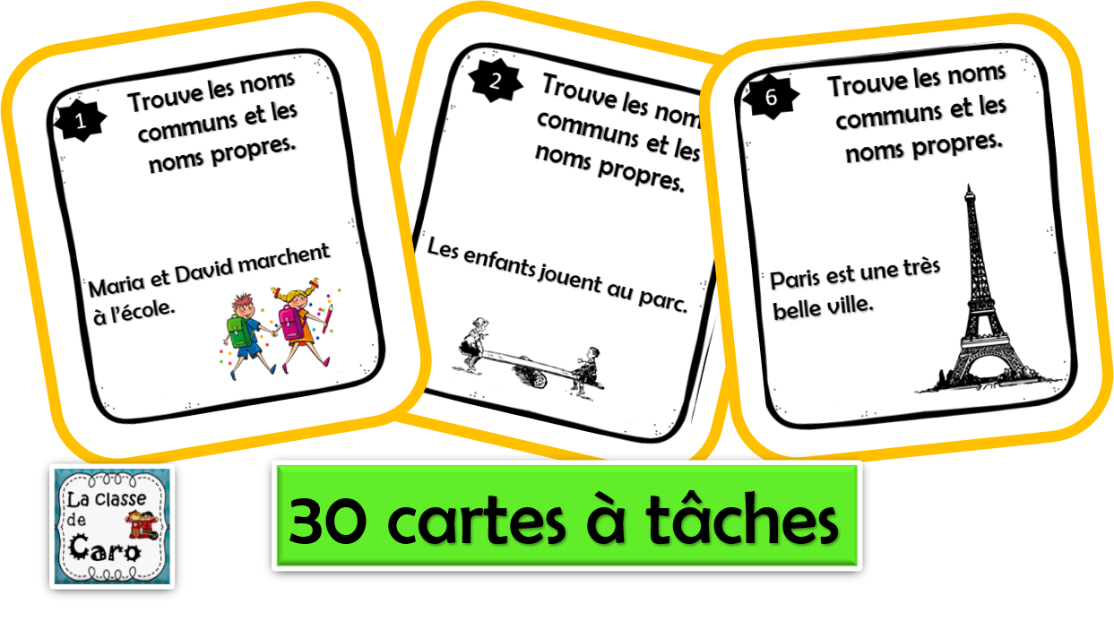 la classe de caro.: Cartes à tâches