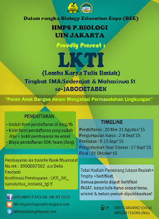 LKTI HMPS Pendidikan Biologi UIN Jakarta 2015: LKTI (untuk SMA ...